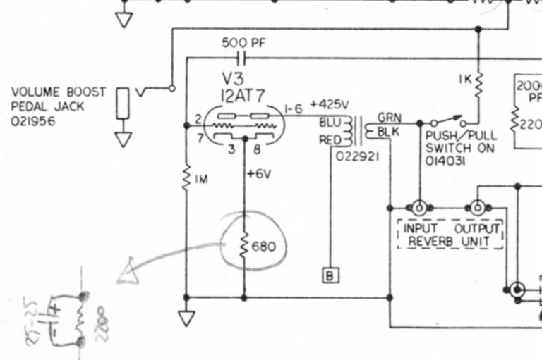 IT-11 Audio » SF Fender Reverb driver 12AT7 burns